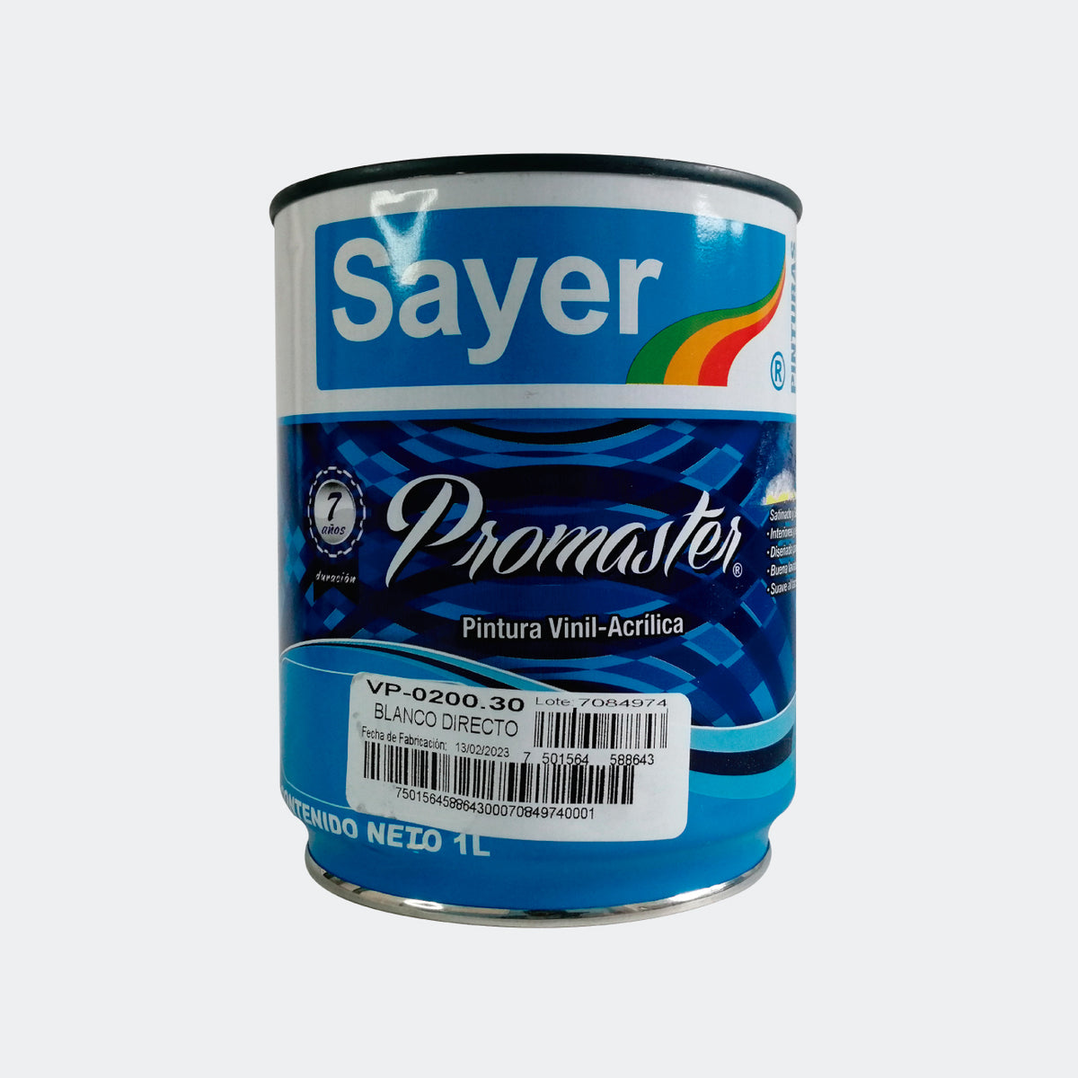 VINIL-ACRÍLICAS SAYER PROMASTER BLANCO DIRECTO 1L – Ferrepits
